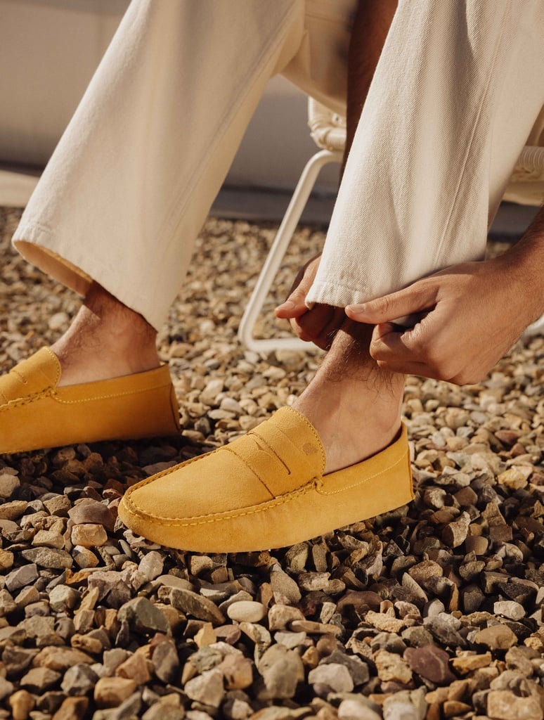 Lewis Tuscan Yellow - Driving loafers moccasins with gommino sole in ...