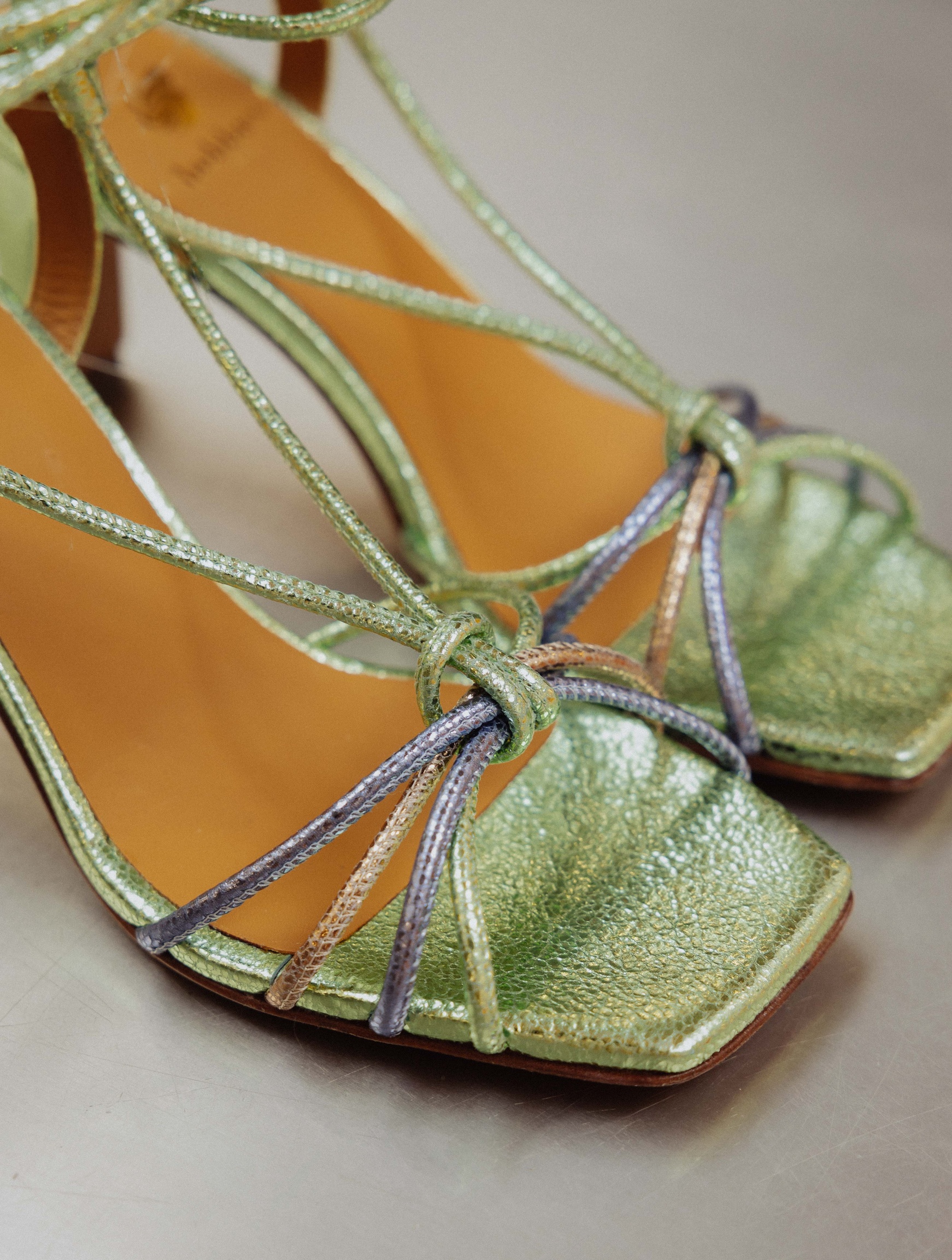 Jenna Mermaid - High-heeled sandals with thin straps wrapped around the ...