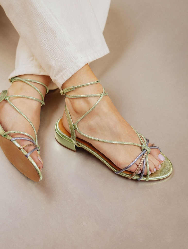 Jenna Mermaid - High-heeled sandals with thin straps wrapped around the ...
