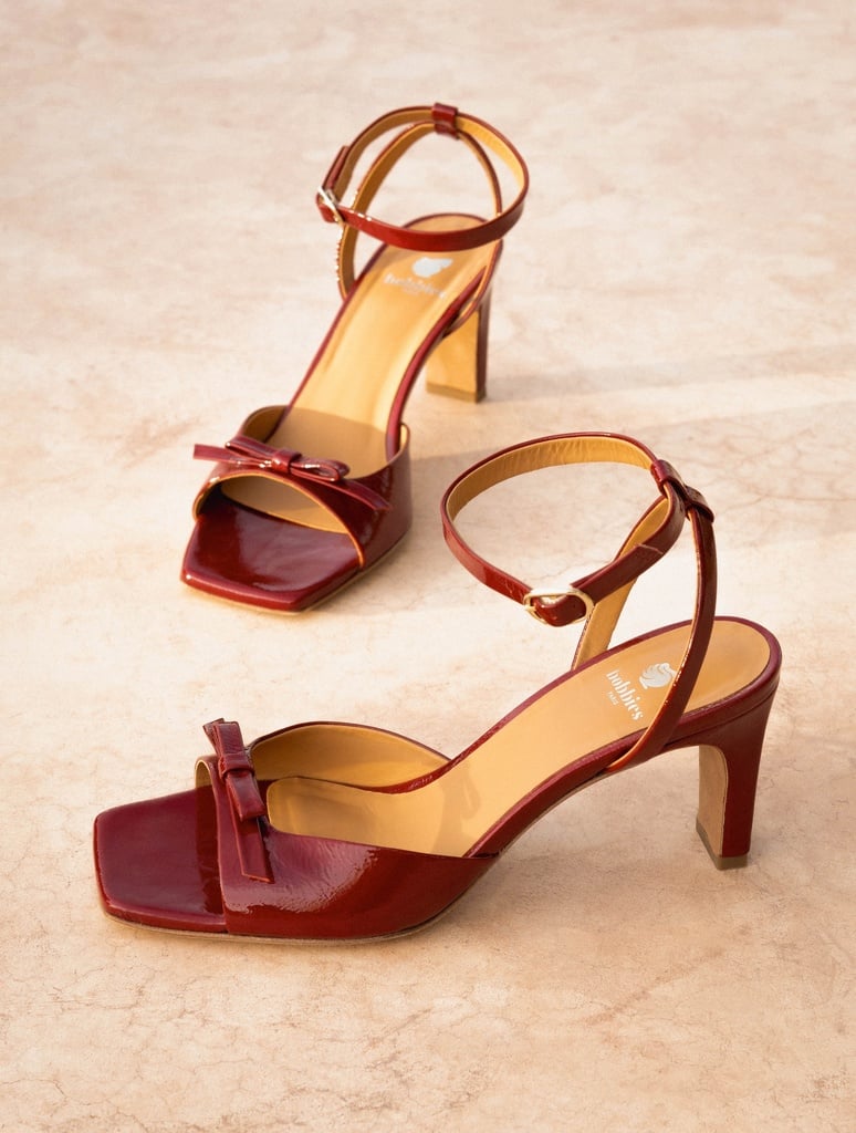 Amina Cherry Gloss - High-heeled sandals and ankle strap in red patent ...