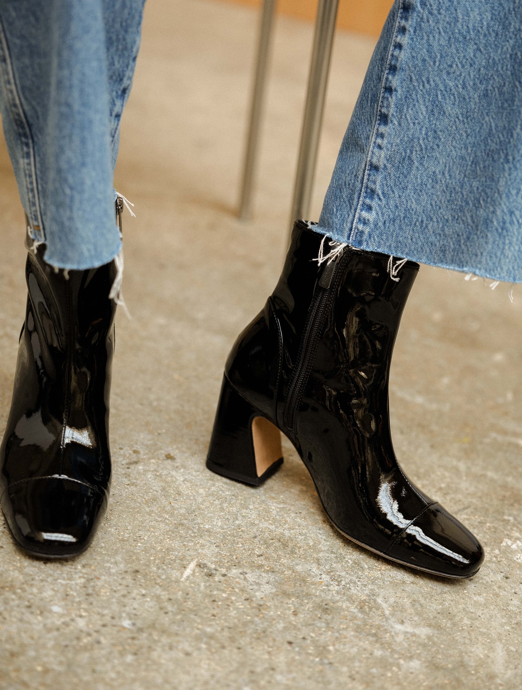 Women's Heeled boots | Aline Lacquered Black | Bobbies