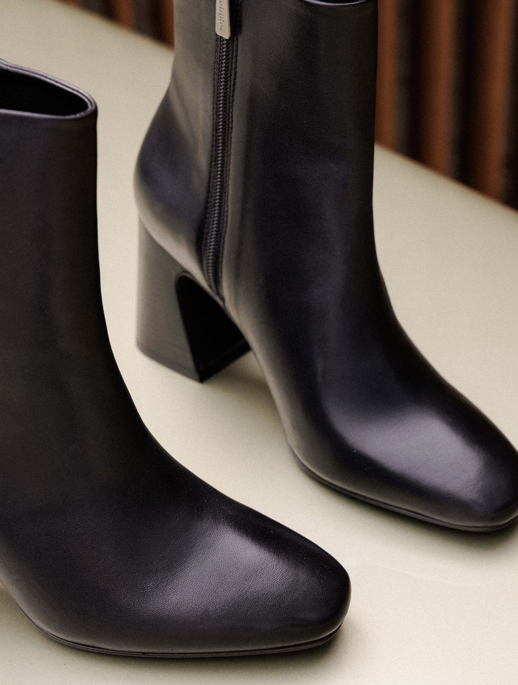 Bottines à talons hauts en cuir marron femme | Norma Noir Passion | Bobbies