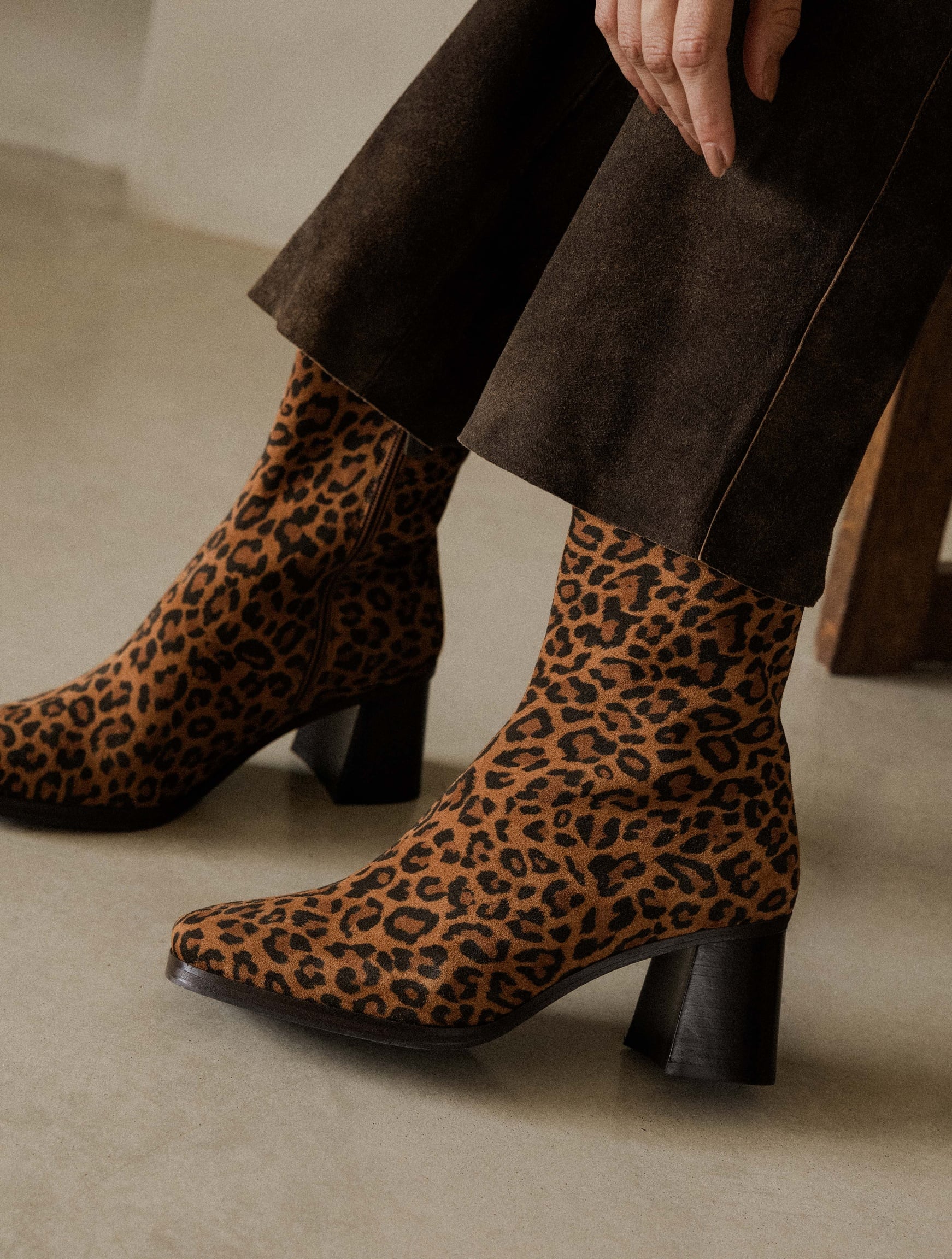 Women’s mid heel patent leather ankle boots burgundy | Scarlett Wild ...